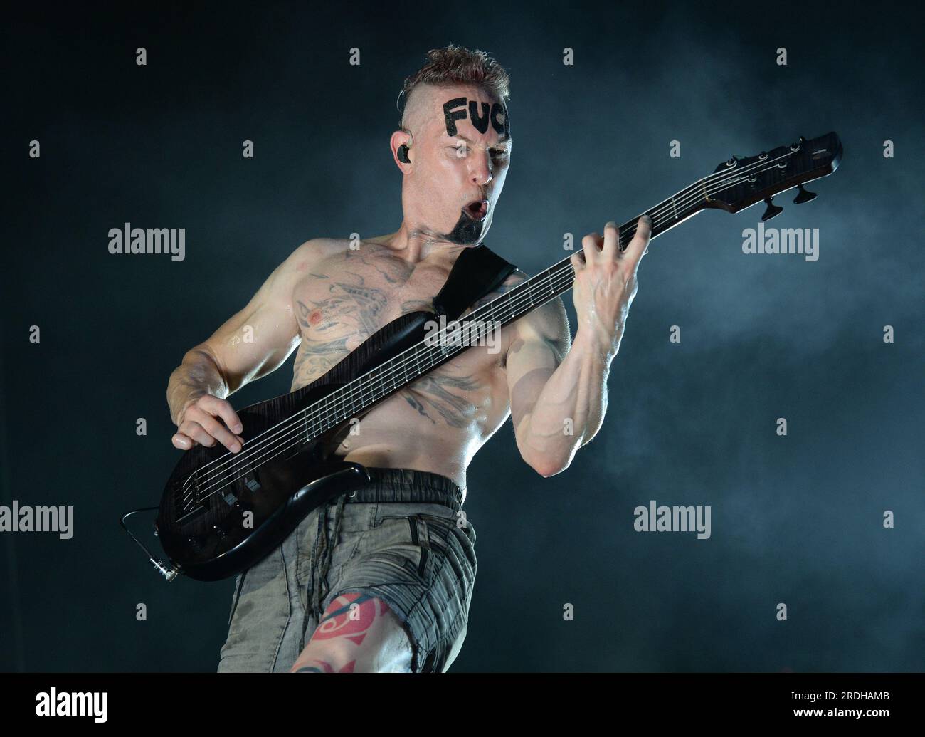 West Palm Beach, FL, USA. 20th July, 2023. Ryan Martinie of Mudvayne ...