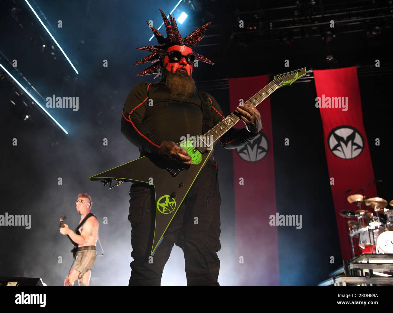 West Palm Beach, FL, USA. 20th July, 2023. Greg Tribbett of Mudvayne ...