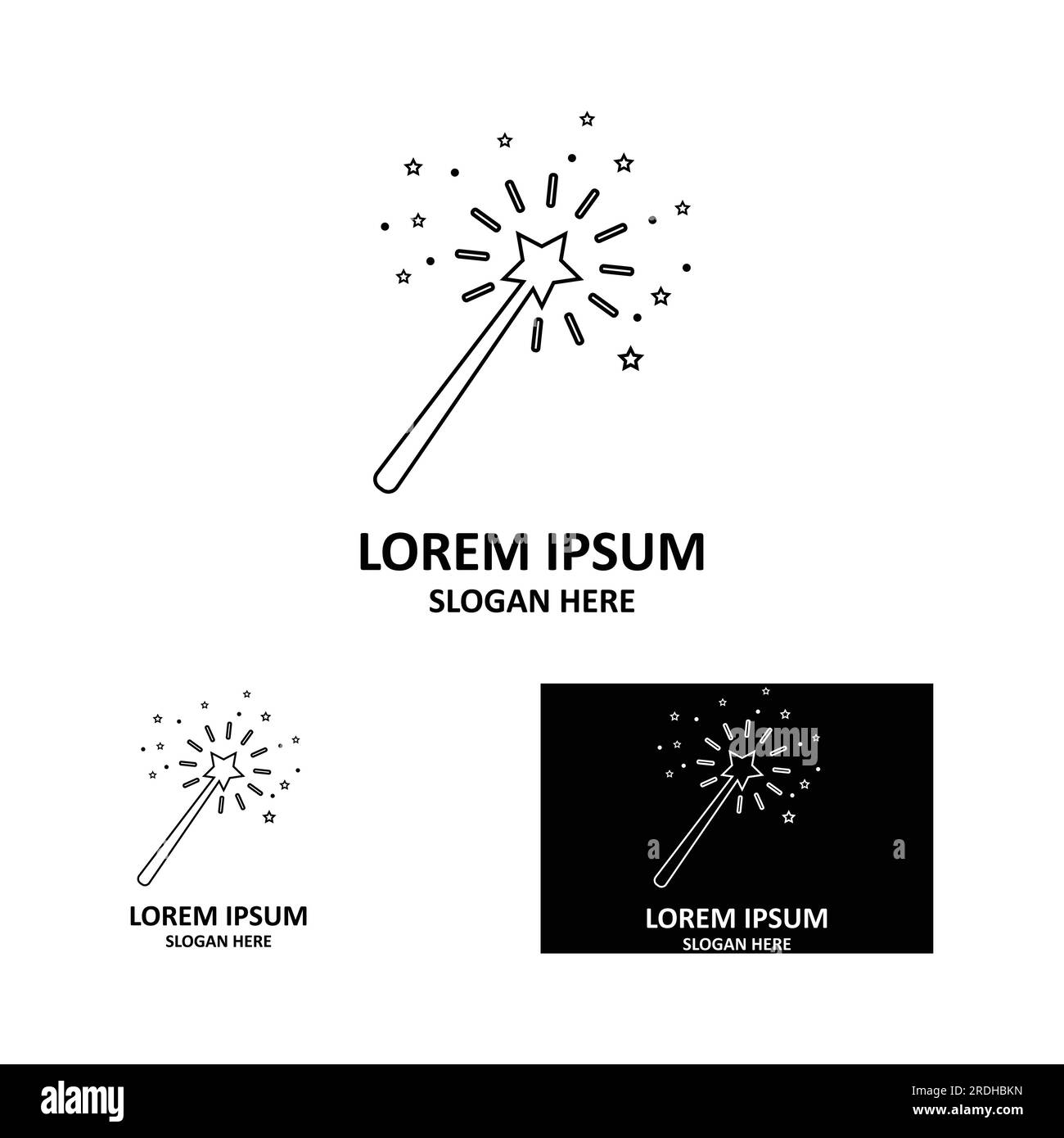 magic wand icon logo vector illustration Stock Vector Image & Art - Alamy