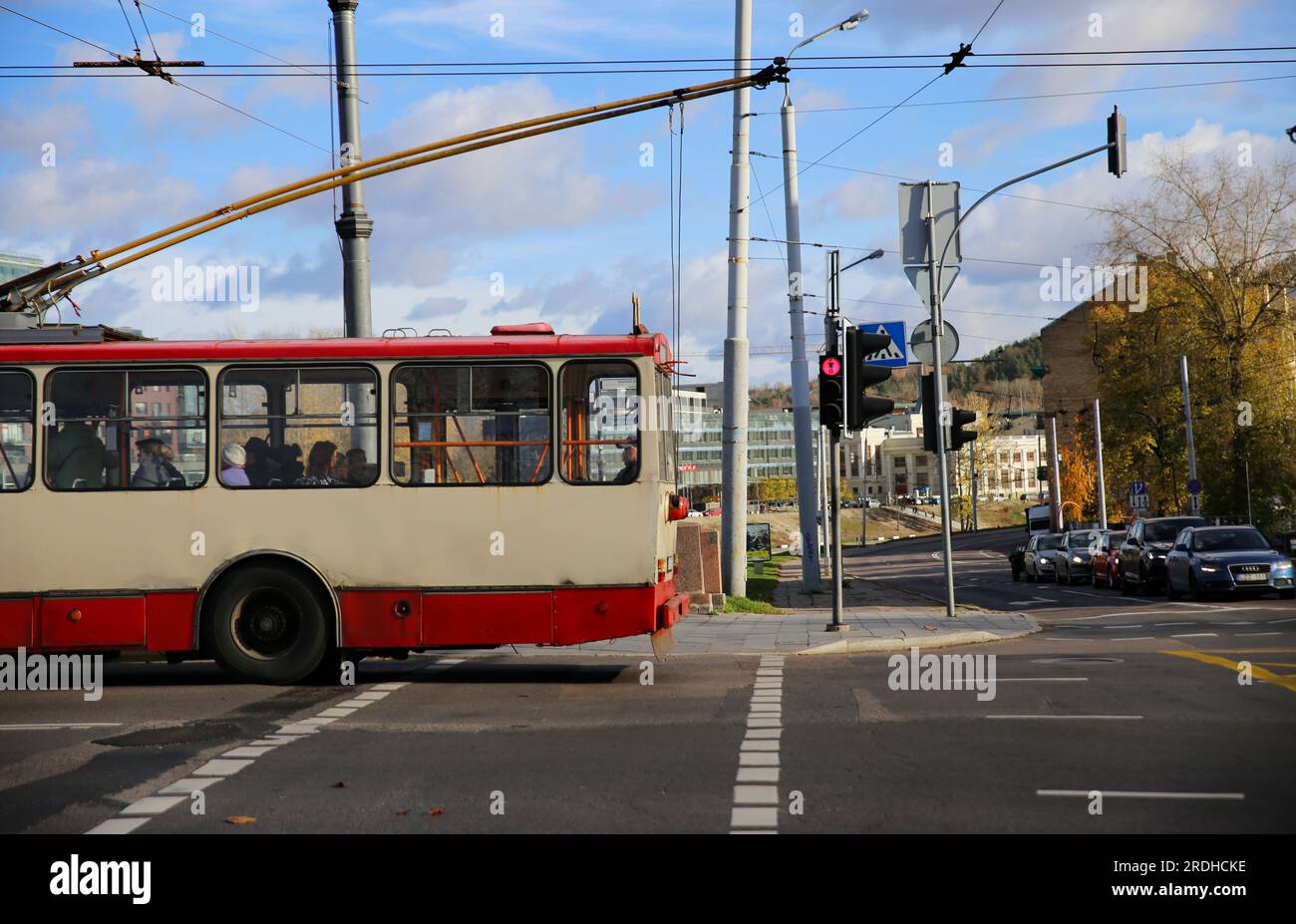 Crowded trolleybus hi-res stock photography and images - Alamy