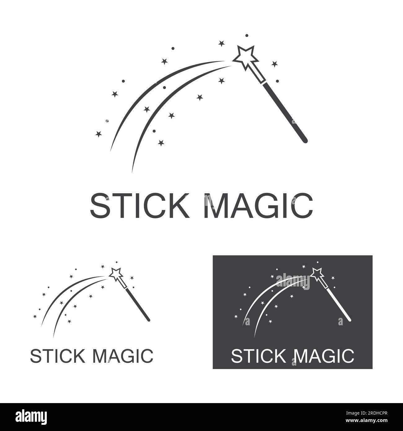 magic wand icon logo vector illustration Stock Vector Image & Art - Alamy