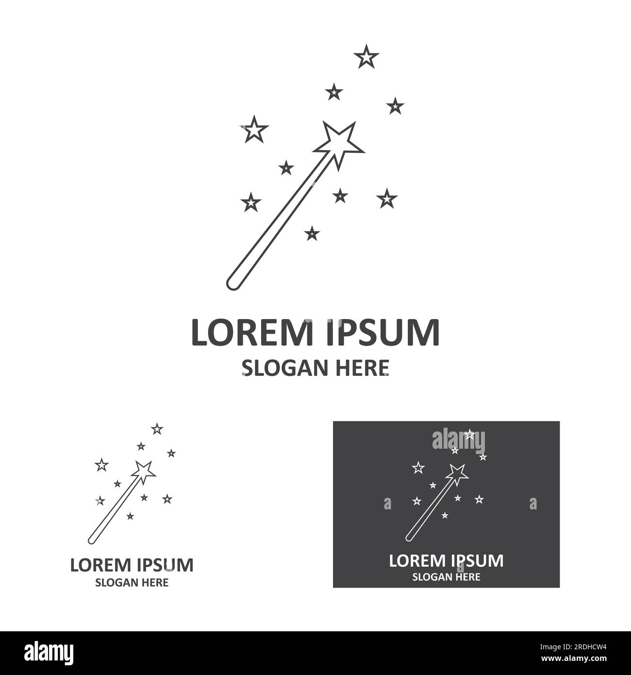 magic wand icon logo vector illustration Stock Vector Image & Art - Alamy