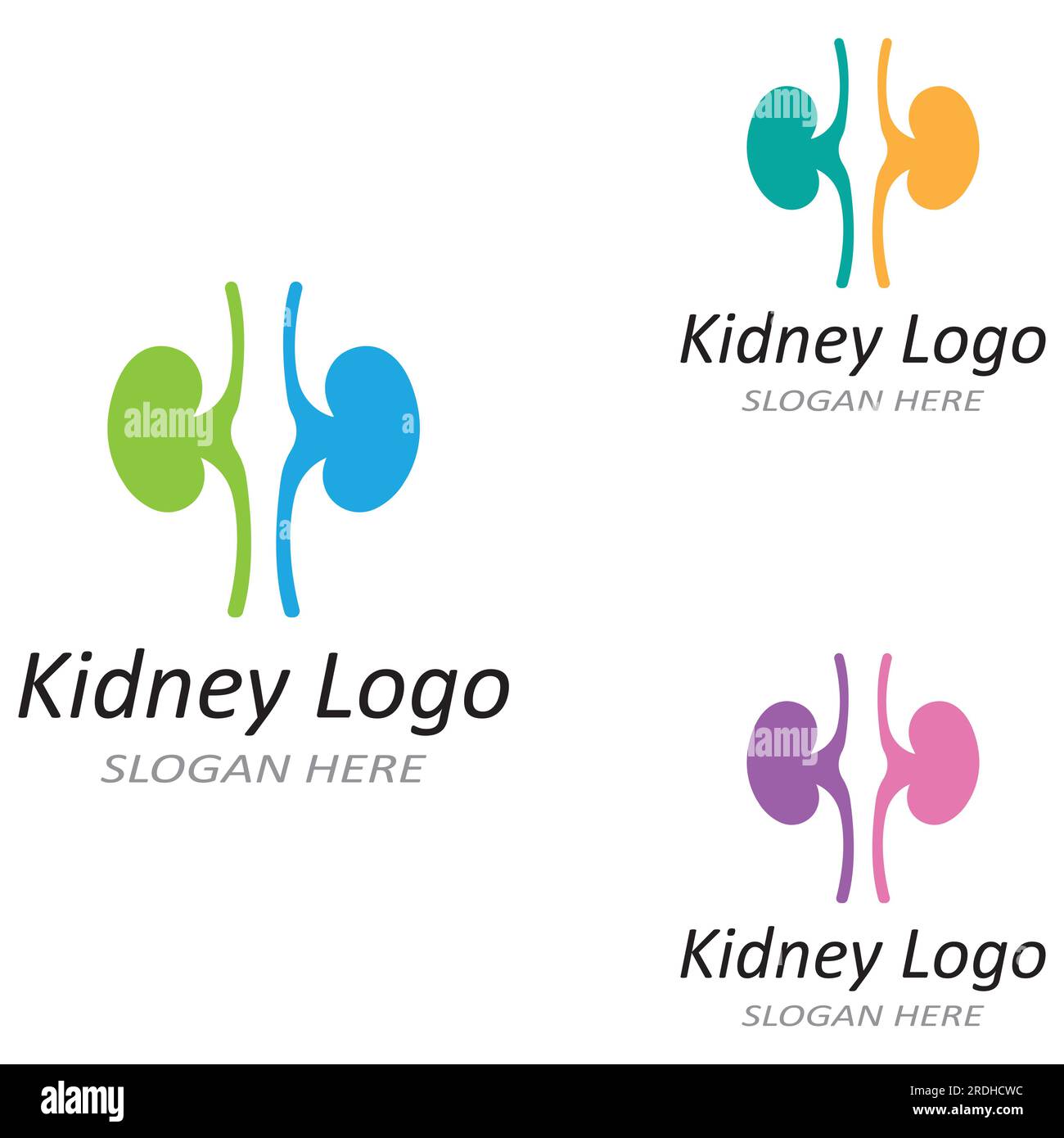 kidney health and kidney care logo using vector concept icon Stock ...