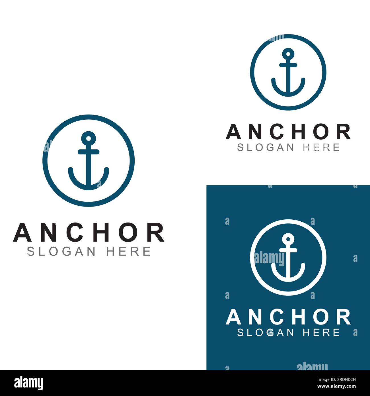 Logo and anchor symbol design vector Stock Vector Image & Art - Alamy