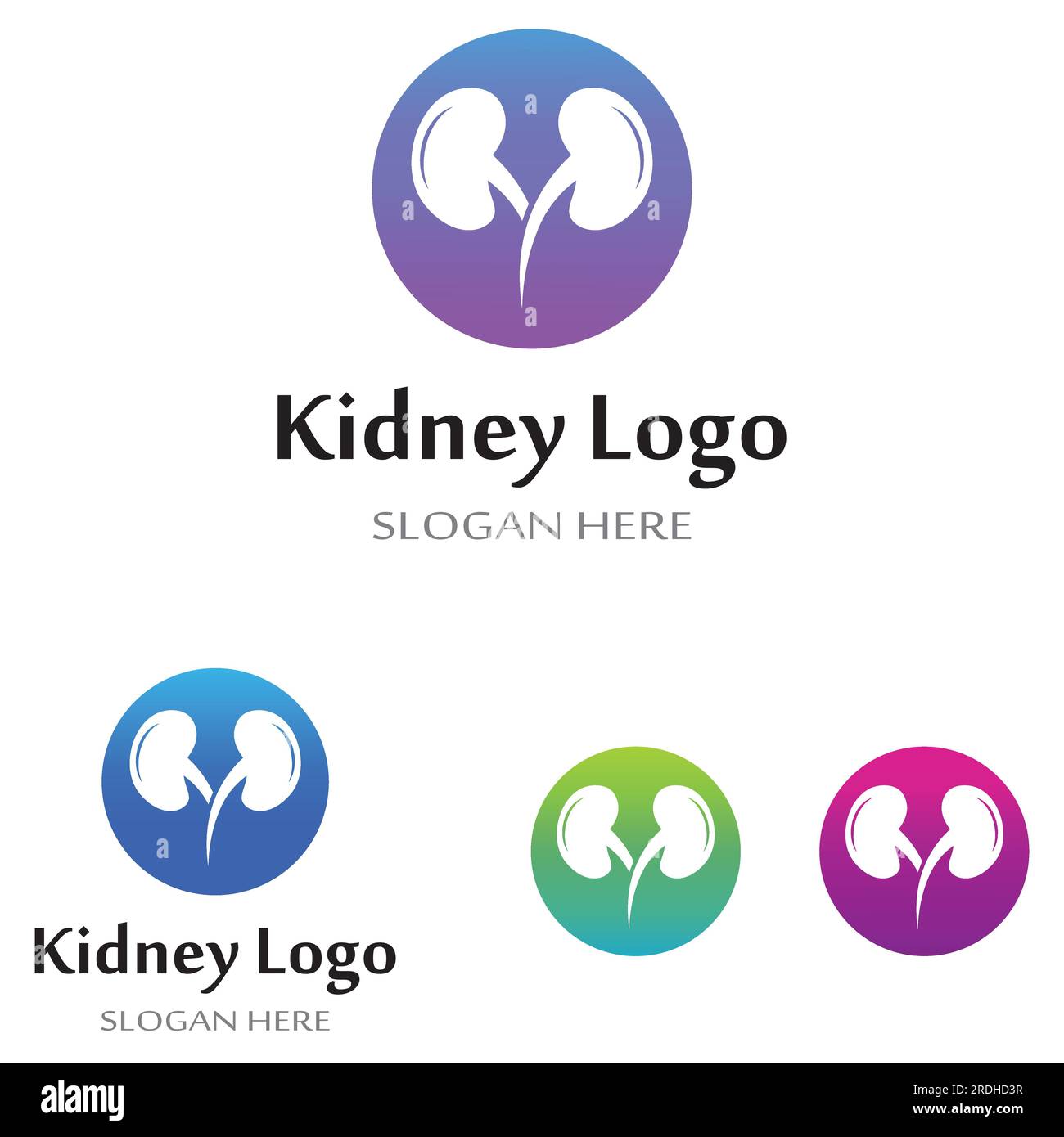 kidney health and kidney care logo using vector concept icon Stock ...