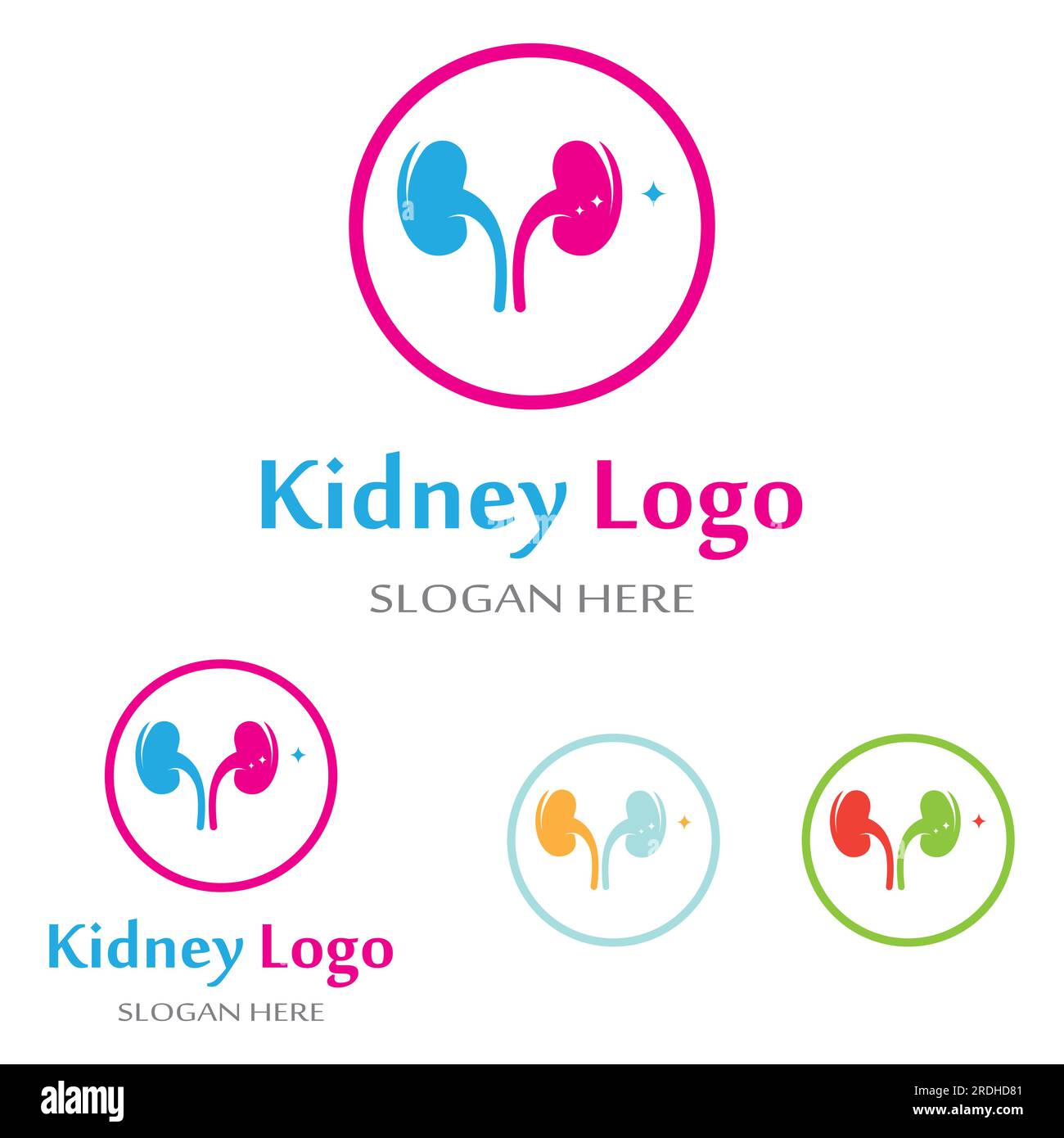 kidney health and kidney care logo using vector concept icon Stock ...