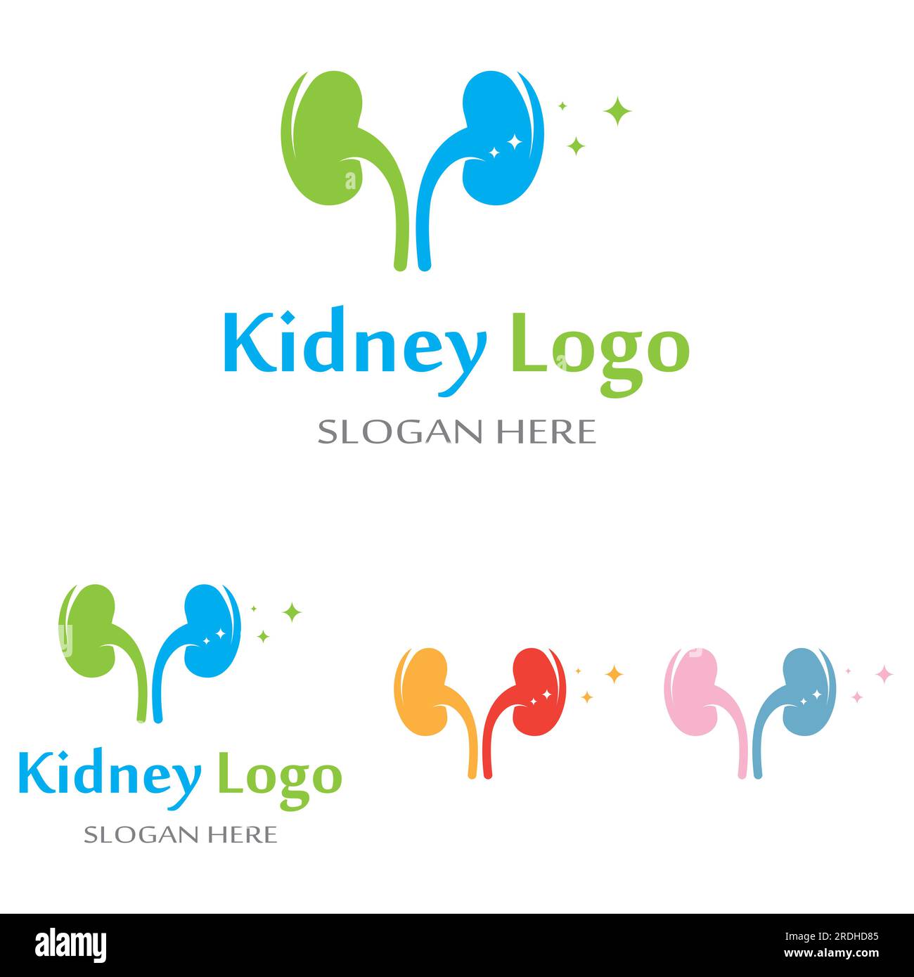 kidney health and kidney care logo using vector concept icon Stock ...