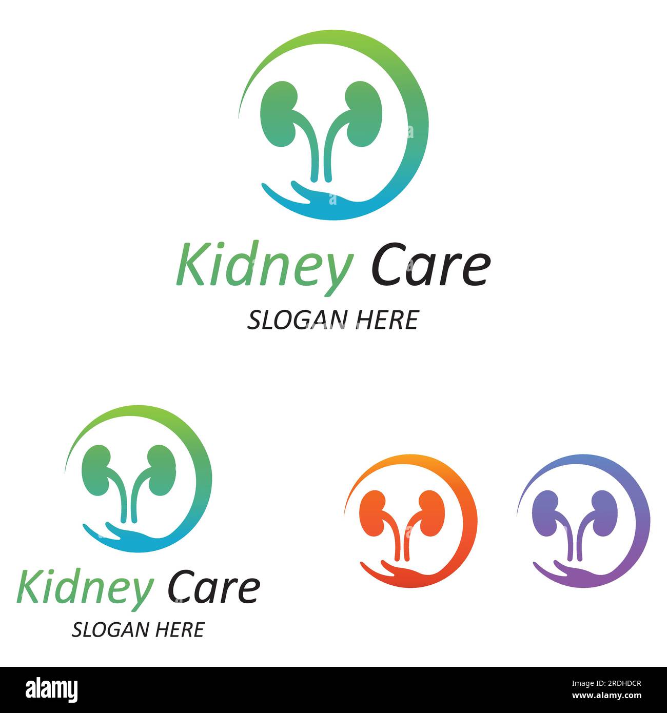 kidney health and kidney care logo using vector concept icon Stock ...