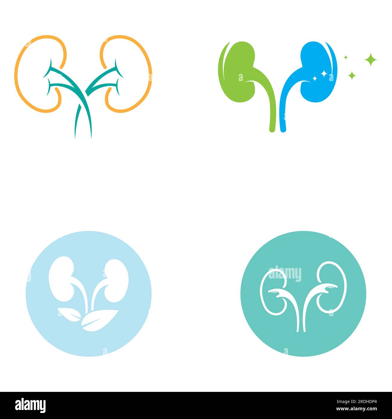 kidney health and kidney care logo using vector concept icon Stock ...