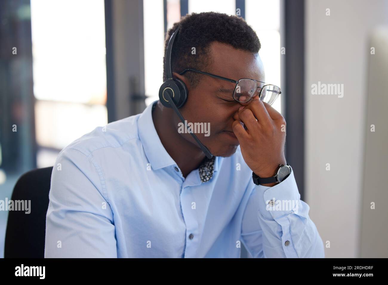 Frustrated african man over black hi-res stock photography and images ...