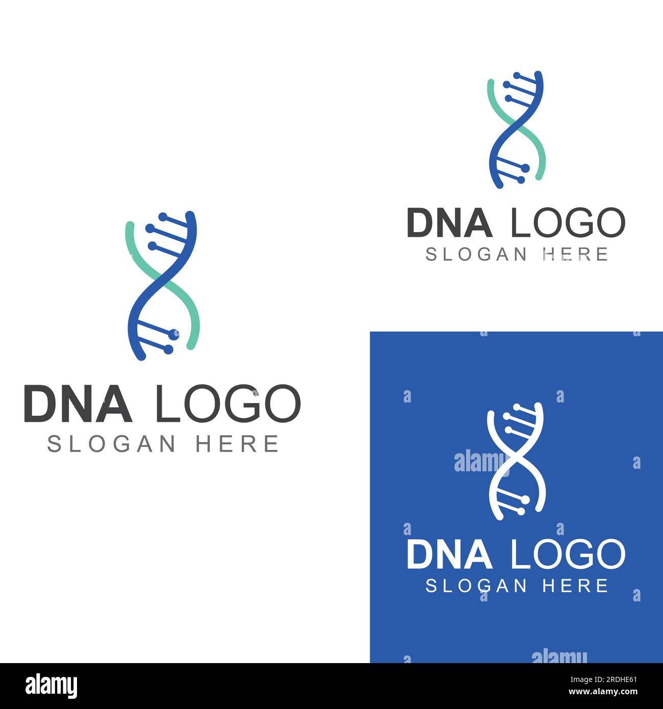 DNA vector logo. Modern medical logo, with vector design Stock Vector ...