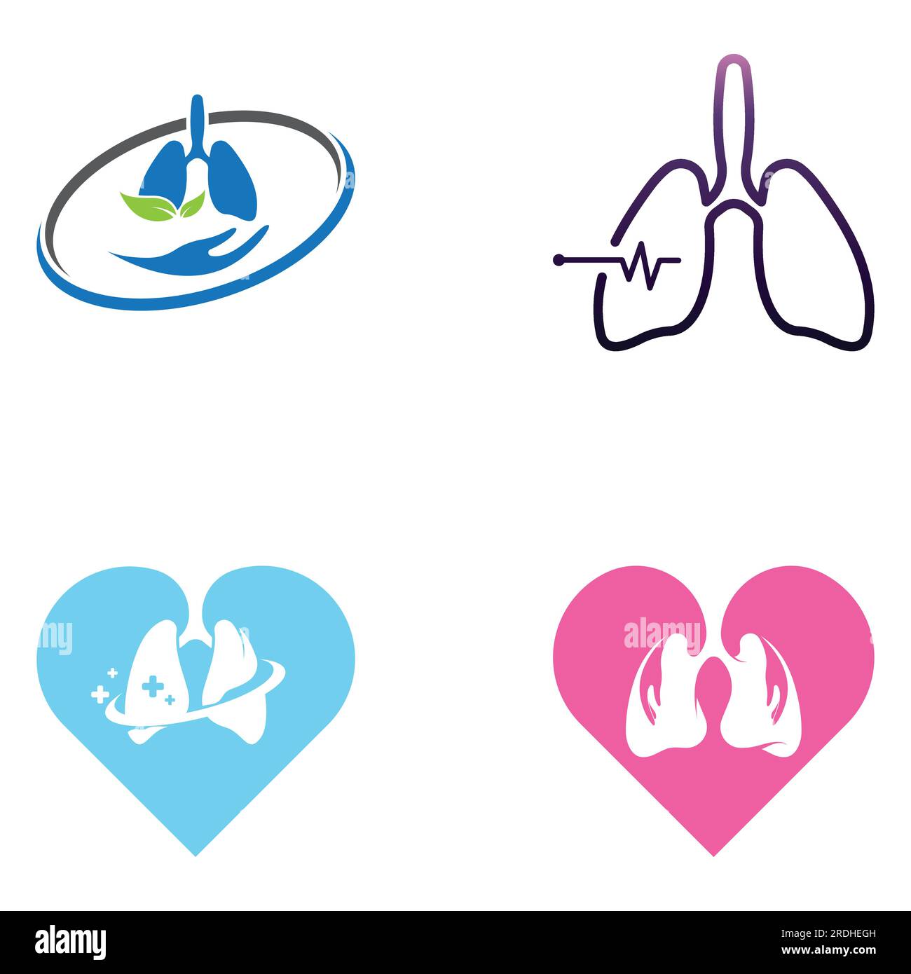 Lungs health and lungs care logo icon vector design template Stock ...