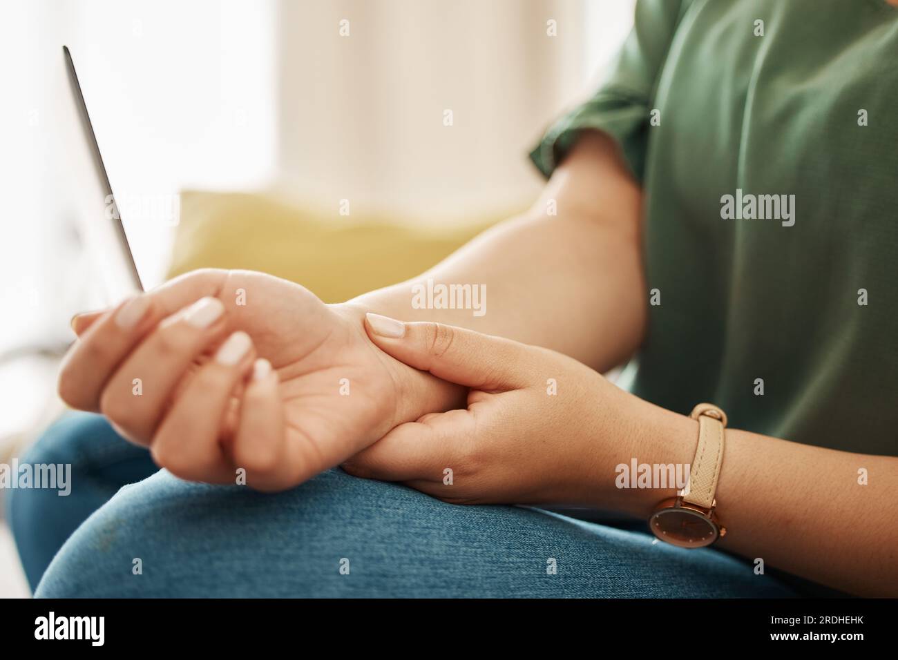 Wrist problem, hands and hurt person with anatomy injury, medical ...