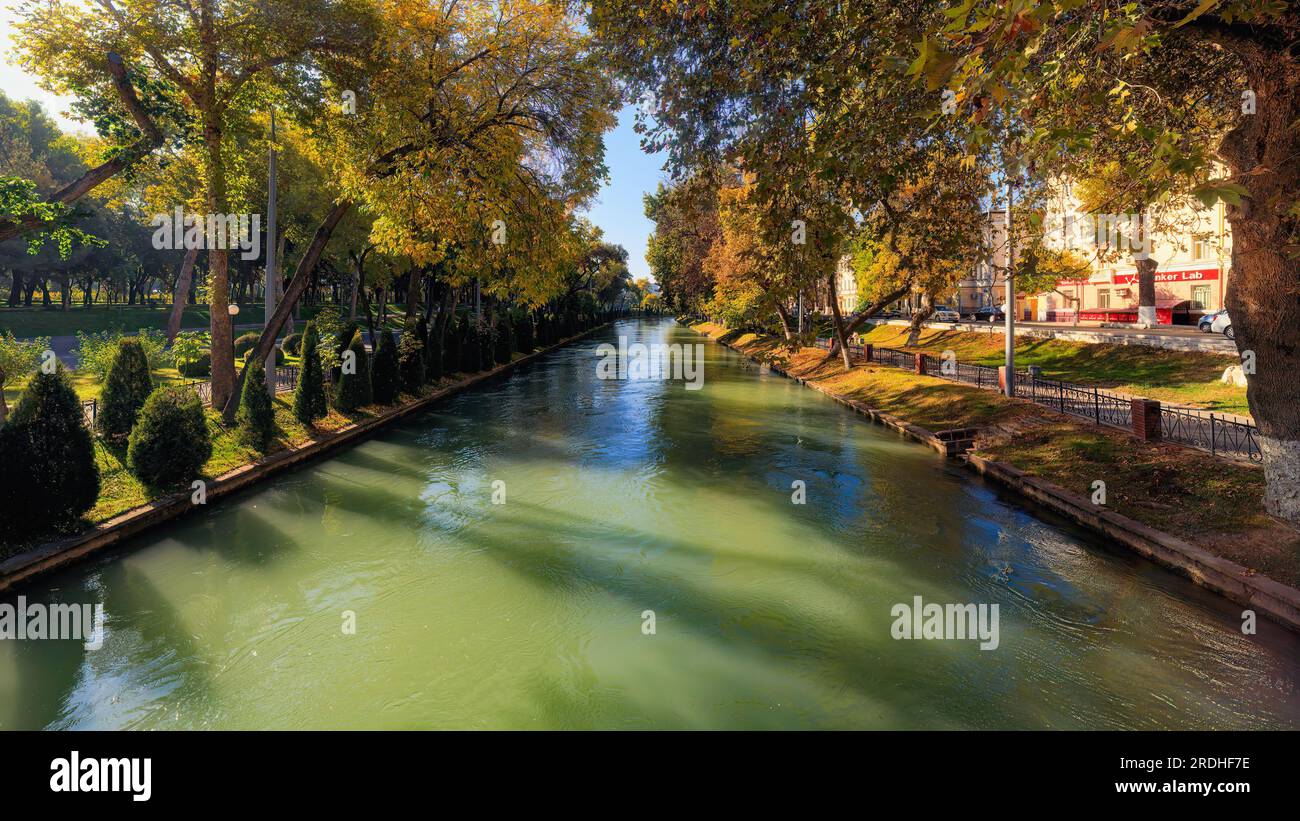 Anhor channel in Tashkent green zone Stock Photo - Alamy