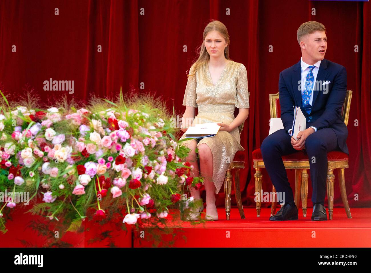 Brussels, Belgium. 21st July, 2023. Prince Emmanuel and Princess ...