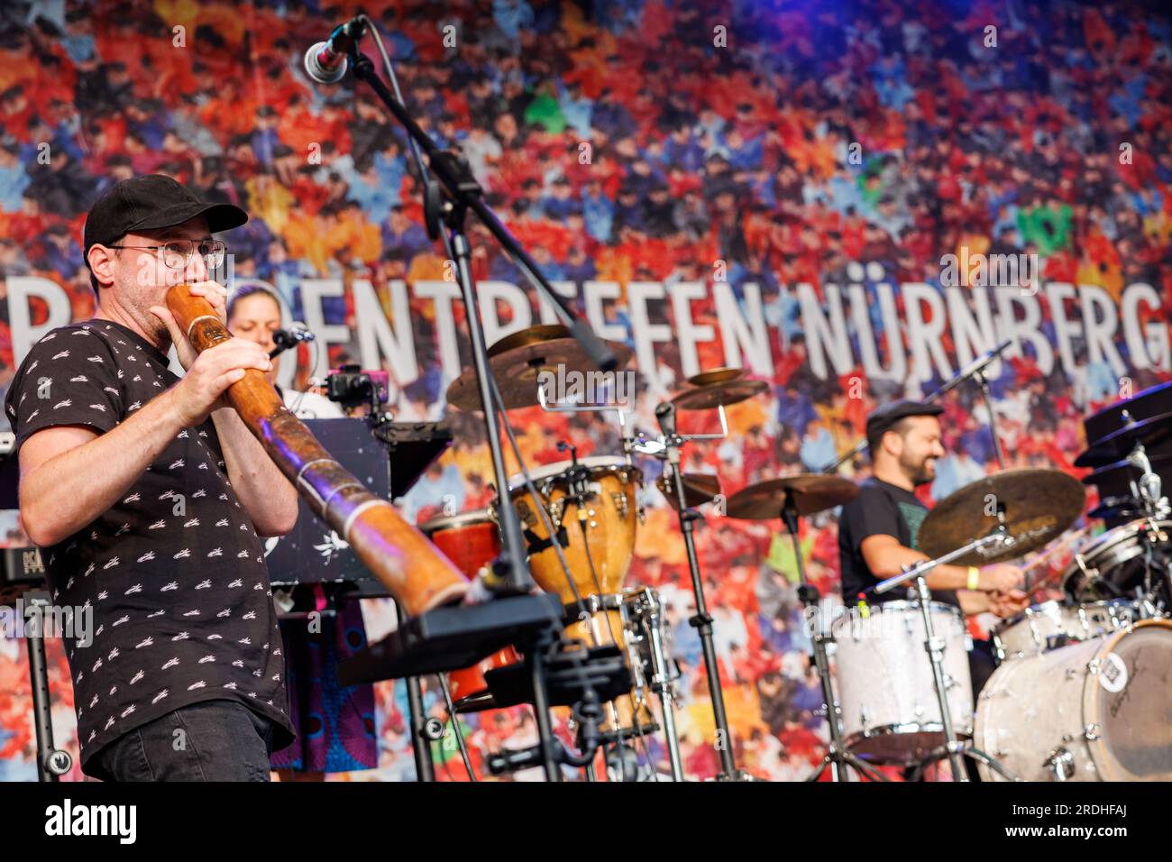 Nuremberg, Germany. 21st July, 2023. The German band "Äl Jawala" plays ...