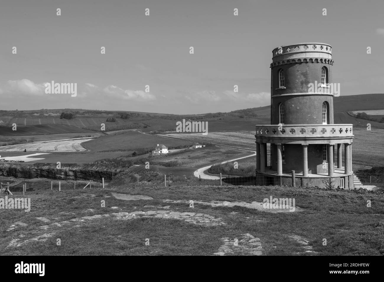 Clavell Tower overlooking Kimmeridge Bay in Dorset Stock Photo - Alamy