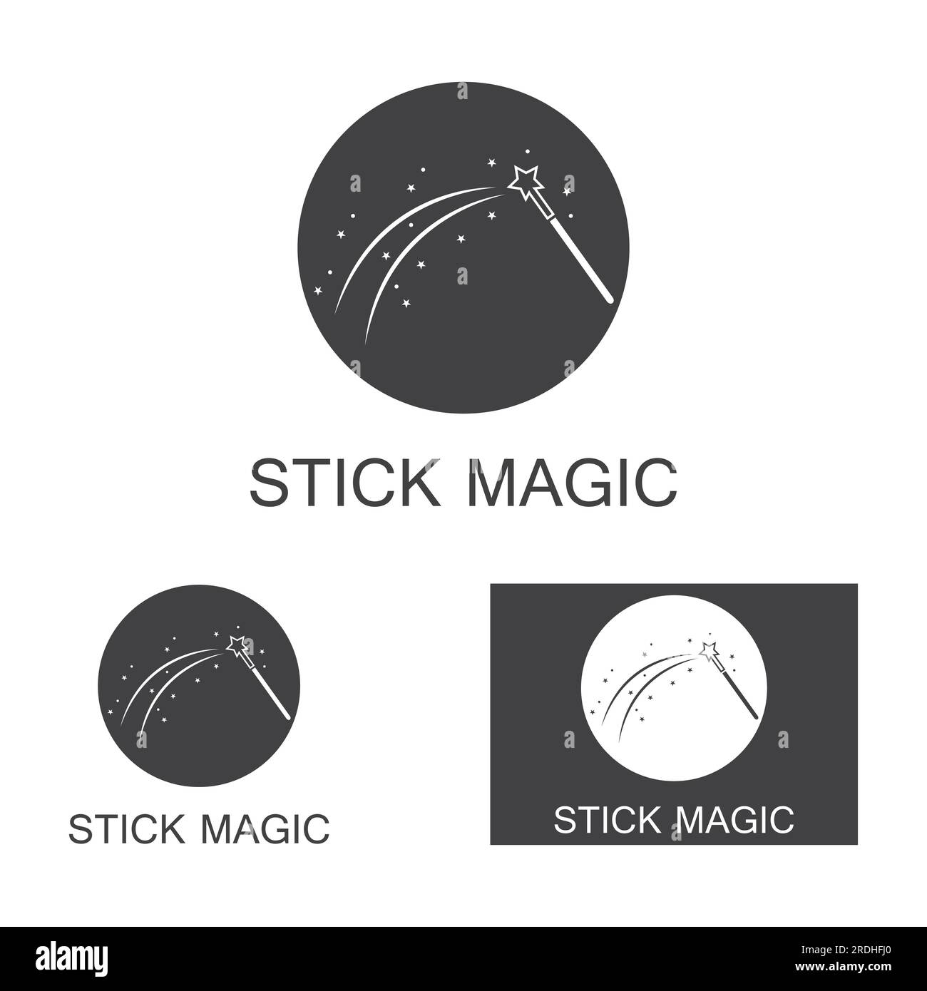 magic wand icon logo vector illustration Stock Vector Image & Art - Alamy