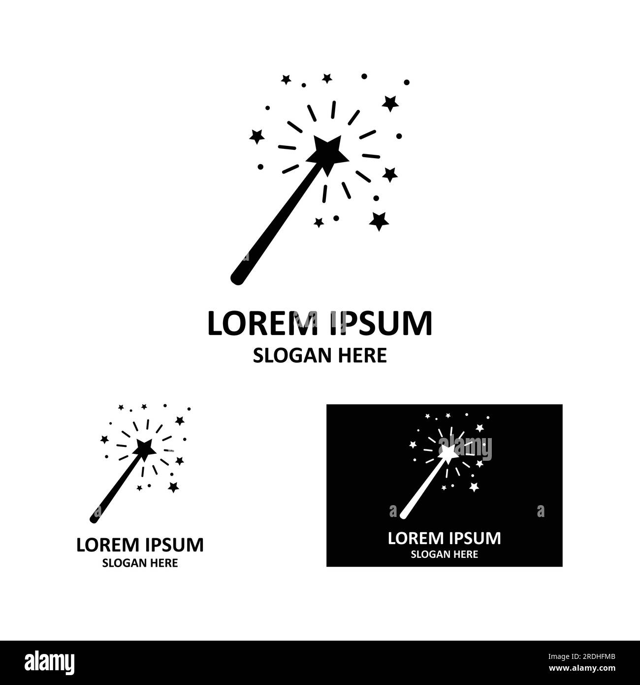 magic wand icon logo vector illustration Stock Vector Image & Art - Alamy