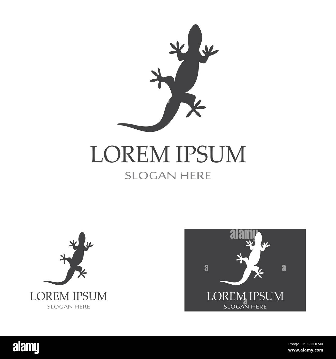 house lizard or gecko logo, with vector logo design Stock Vector Image ...