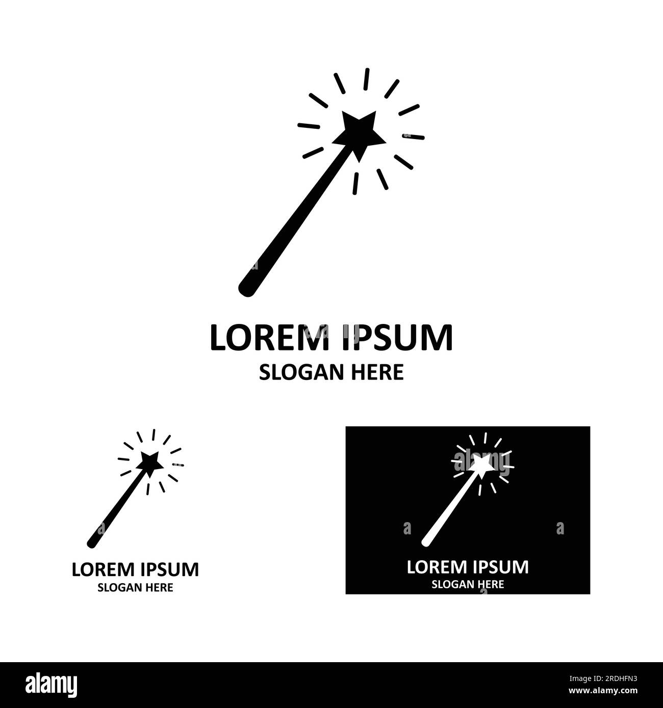 magic wand icon logo vector illustration Stock Vector Image & Art - Alamy