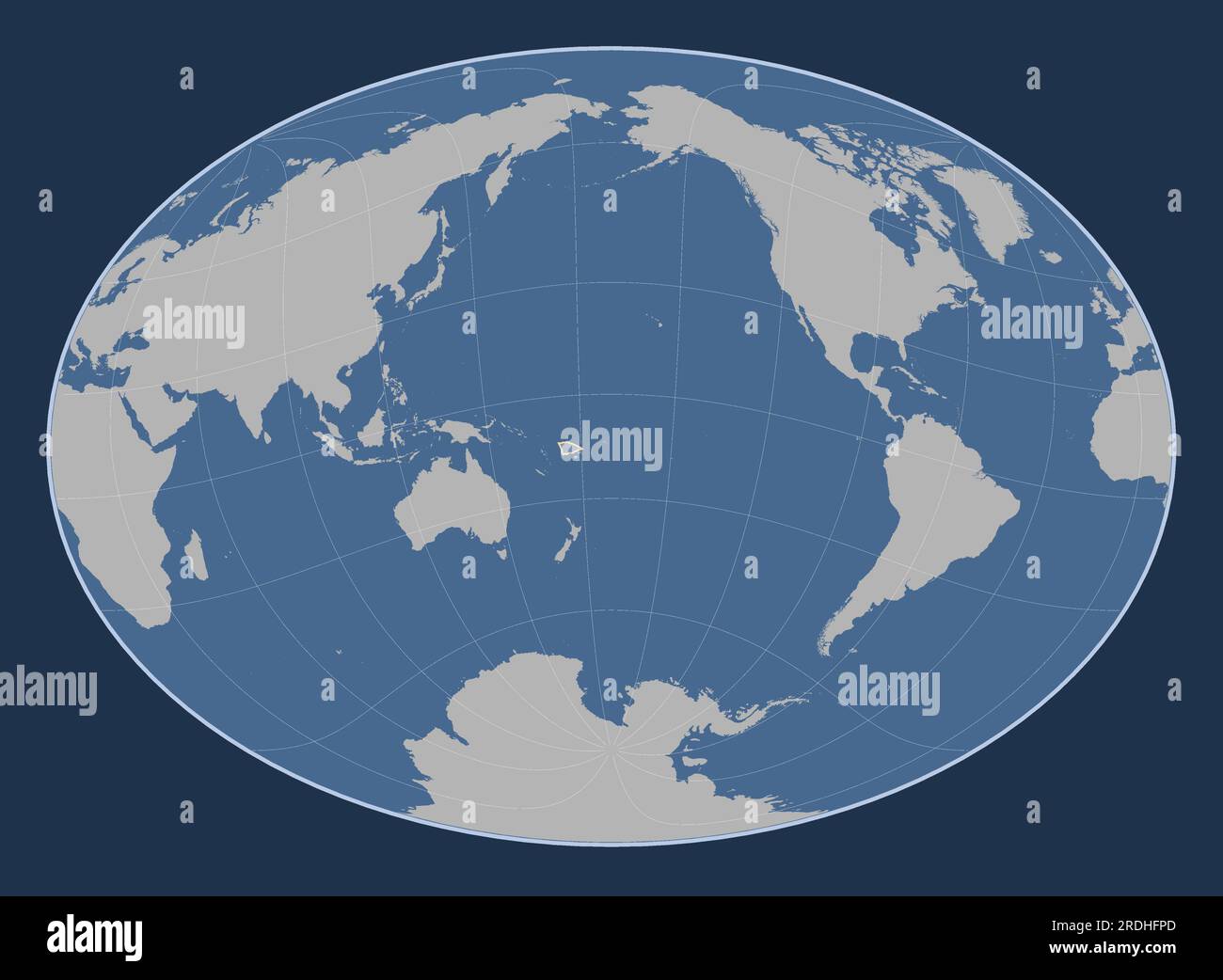 Shape of the Balmoral Reef tectonic plate on the world contour map map ...