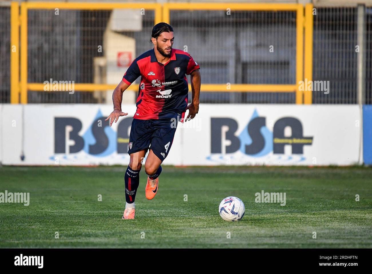 Olbia, Italy. 21st July, 2023. Alberto Dossena of Cagliari Calcio ...