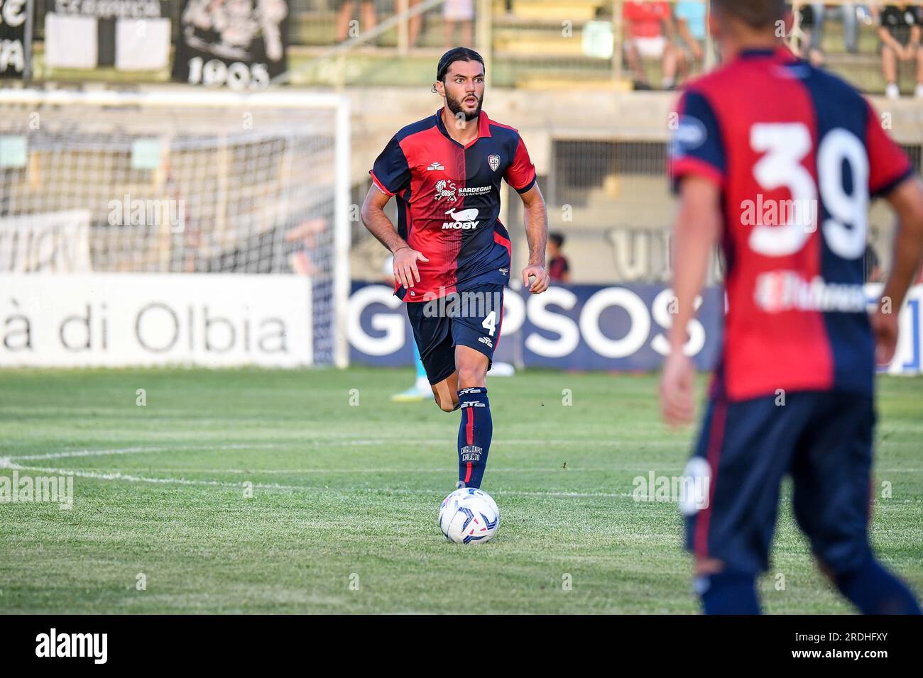Olbia, Italy. 21st July, 2023. Alberto Dossena of Cagliari Calcio ...
