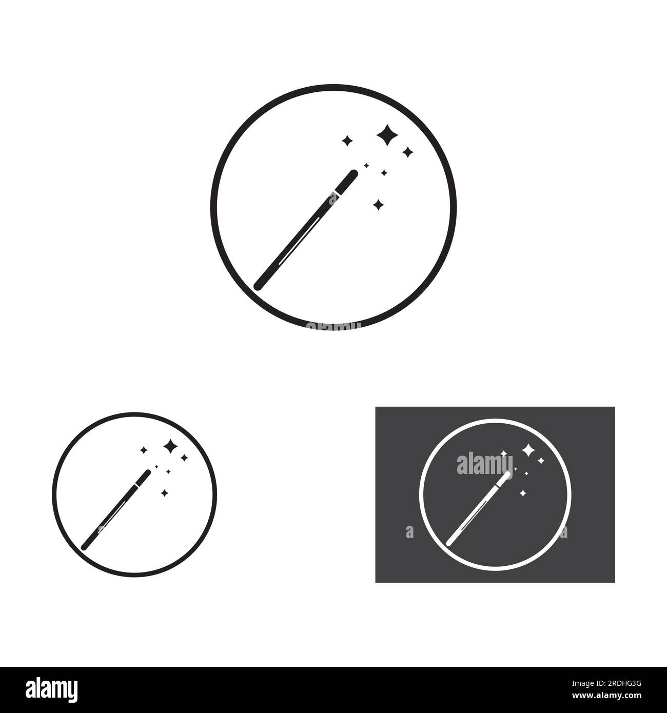 magic wand icon logo vector illustration Stock Vector Image & Art - Alamy