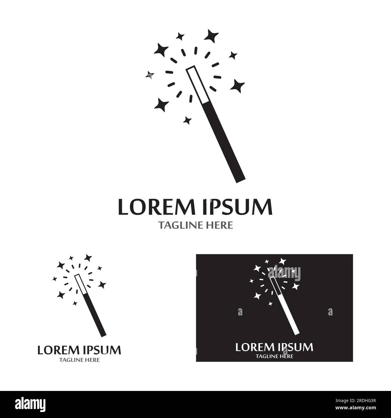 magic wand icon logo vector illustration Stock Vector Image & Art - Alamy