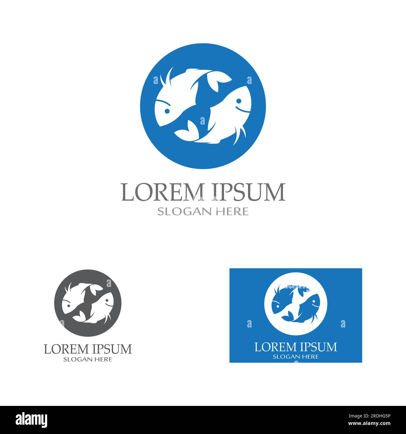 Fish logo, fishinghook, fish oil and seafood restaurant icon. With ...