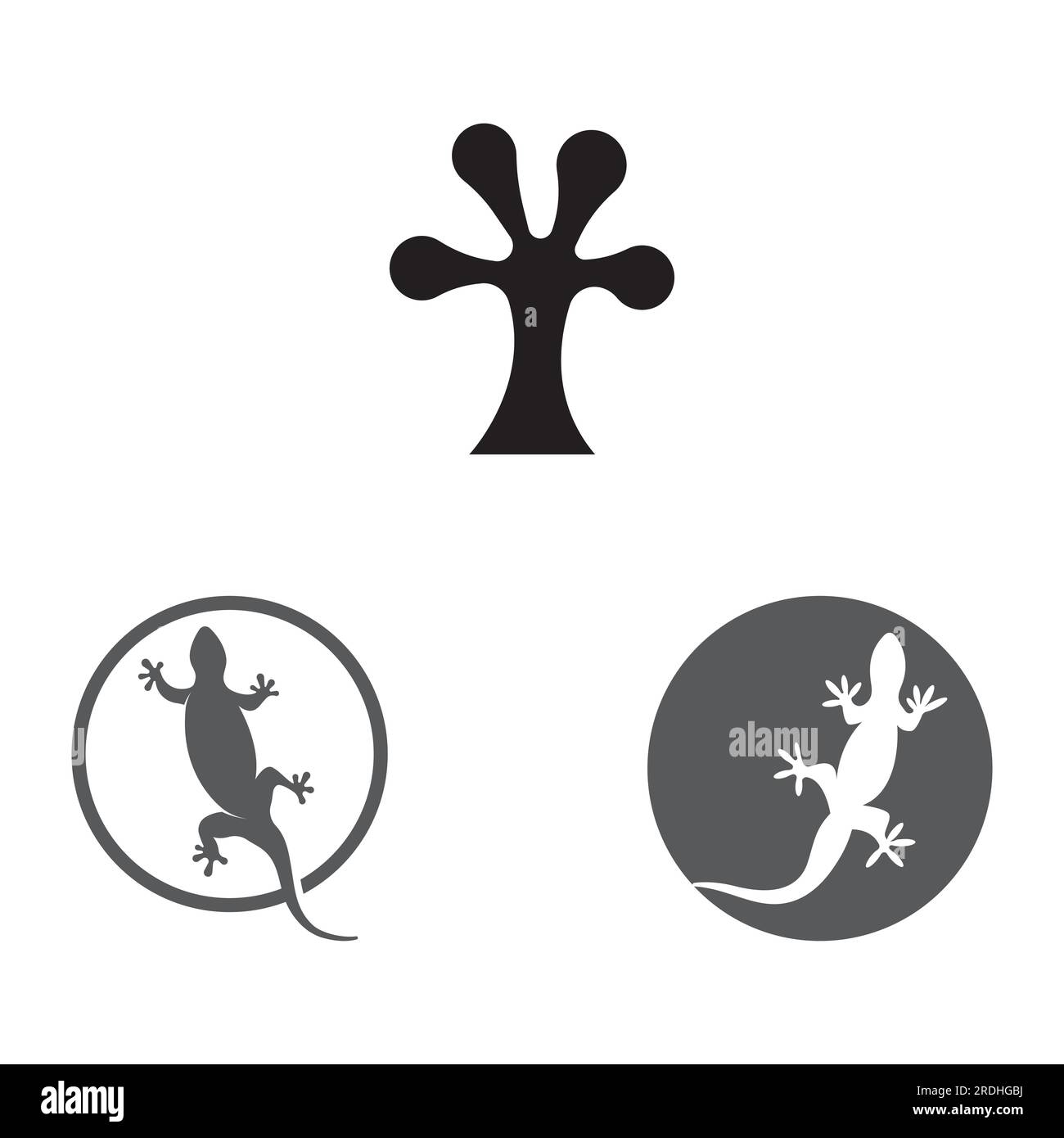 house lizard or gecko logo, with vector logo design Stock Vector Image ...