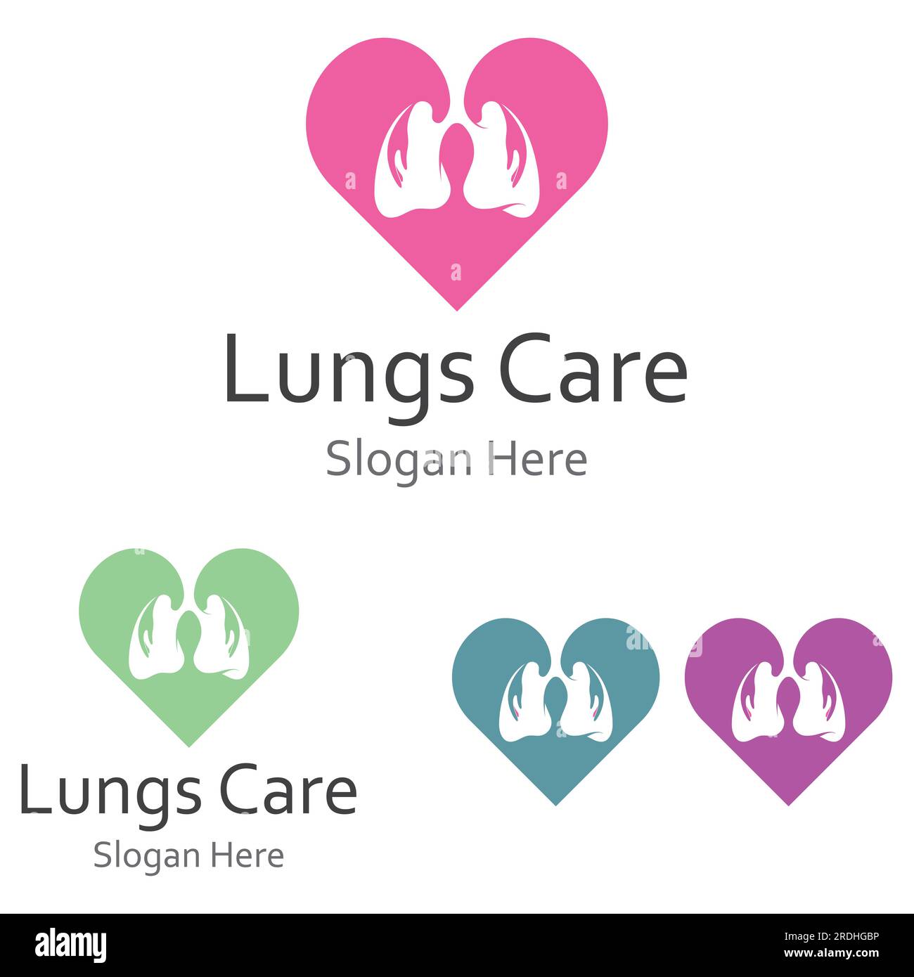 Lungs health and lungs care logo icon vector design template Stock ...