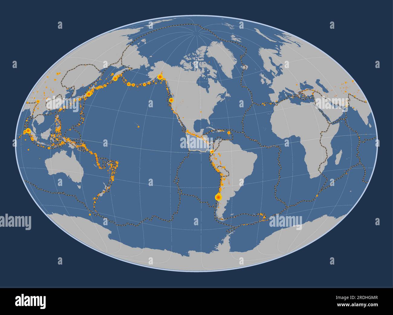 Shape Of The Cocos Tectonic Plate On The Solid Contour Map In The Fahey