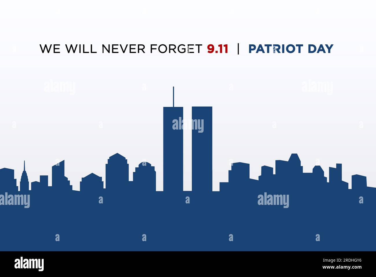 9 11, Patriot day, September 11. Illustration of the Twin towers ...