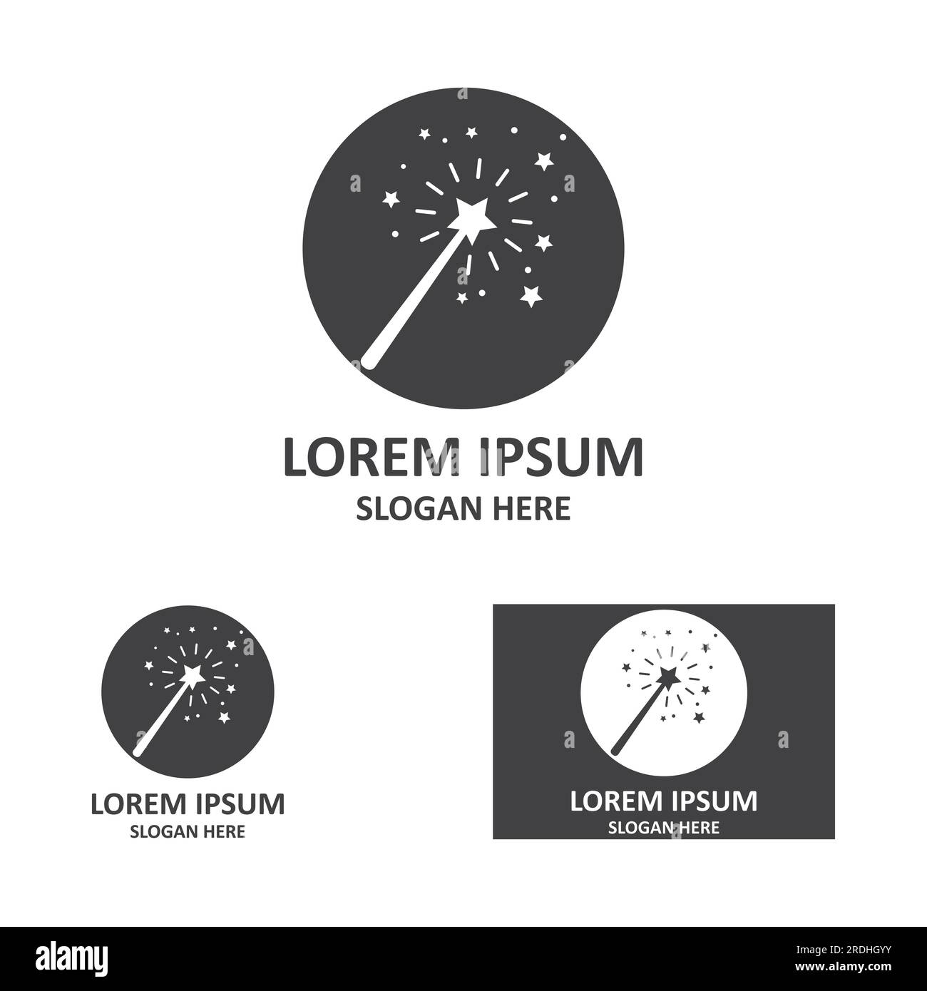 magic wand icon logo vector illustration Stock Vector Image & Art - Alamy