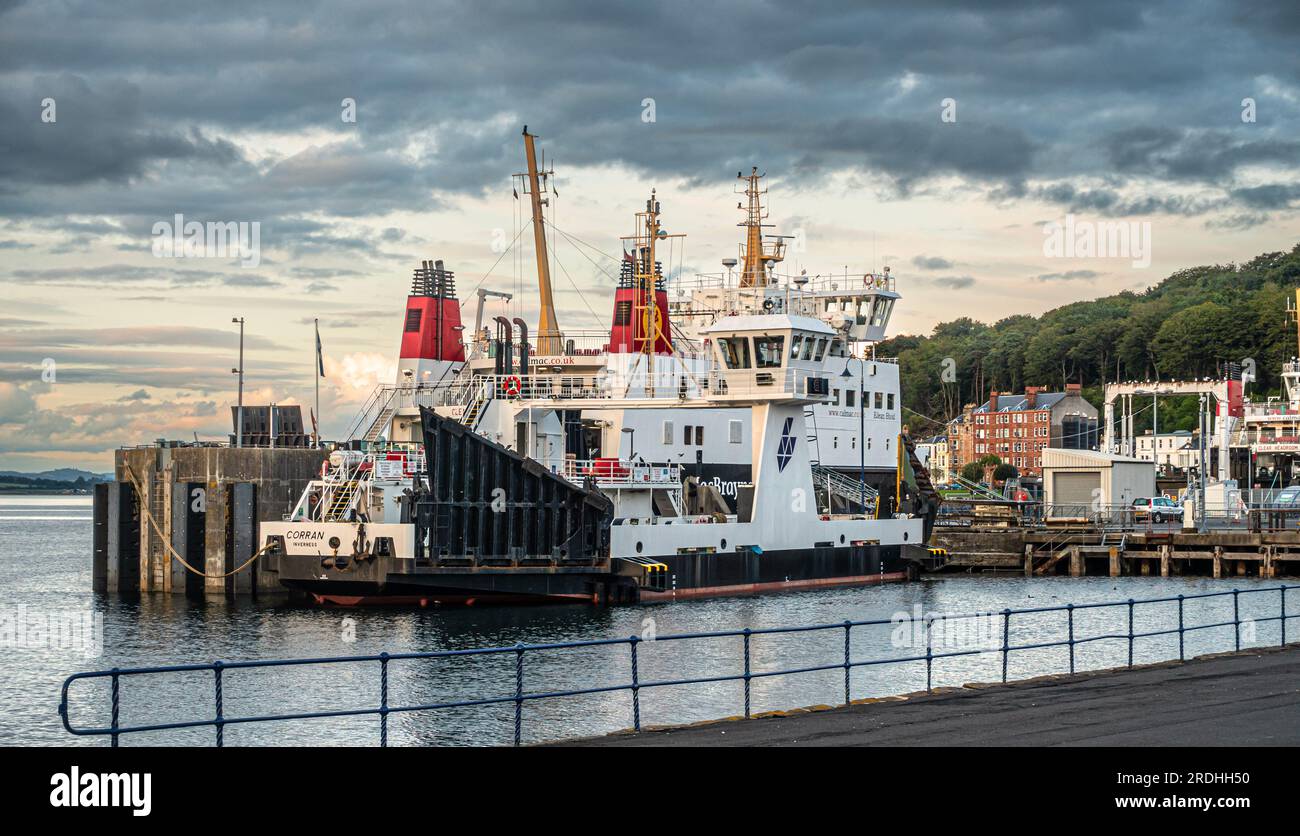 The MV Corran (2001) in Rothesay Harbour, Isle of Bute where she is ...