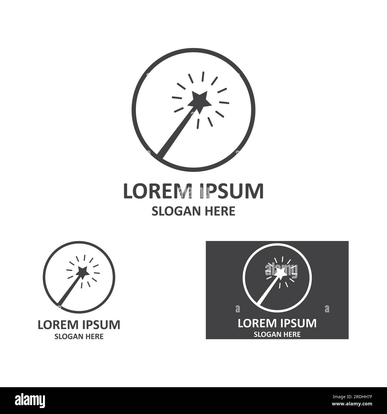 magic wand icon logo vector illustration Stock Vector Image & Art - Alamy