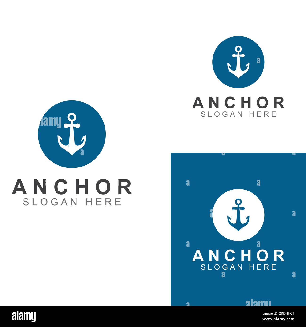 Logo and anchor symbol design vector Stock Vector Image & Art - Alamy