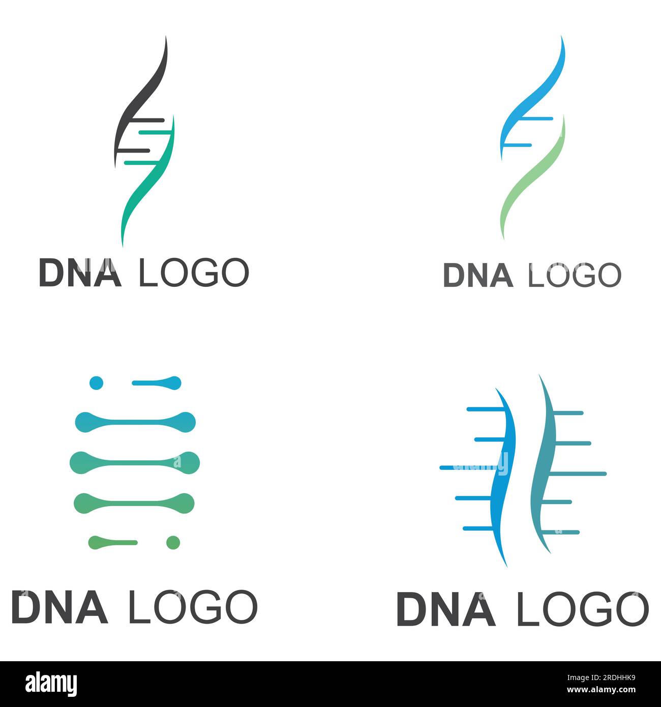 DNA vector logo. Modern medical logo, with vector design Stock Vector ...