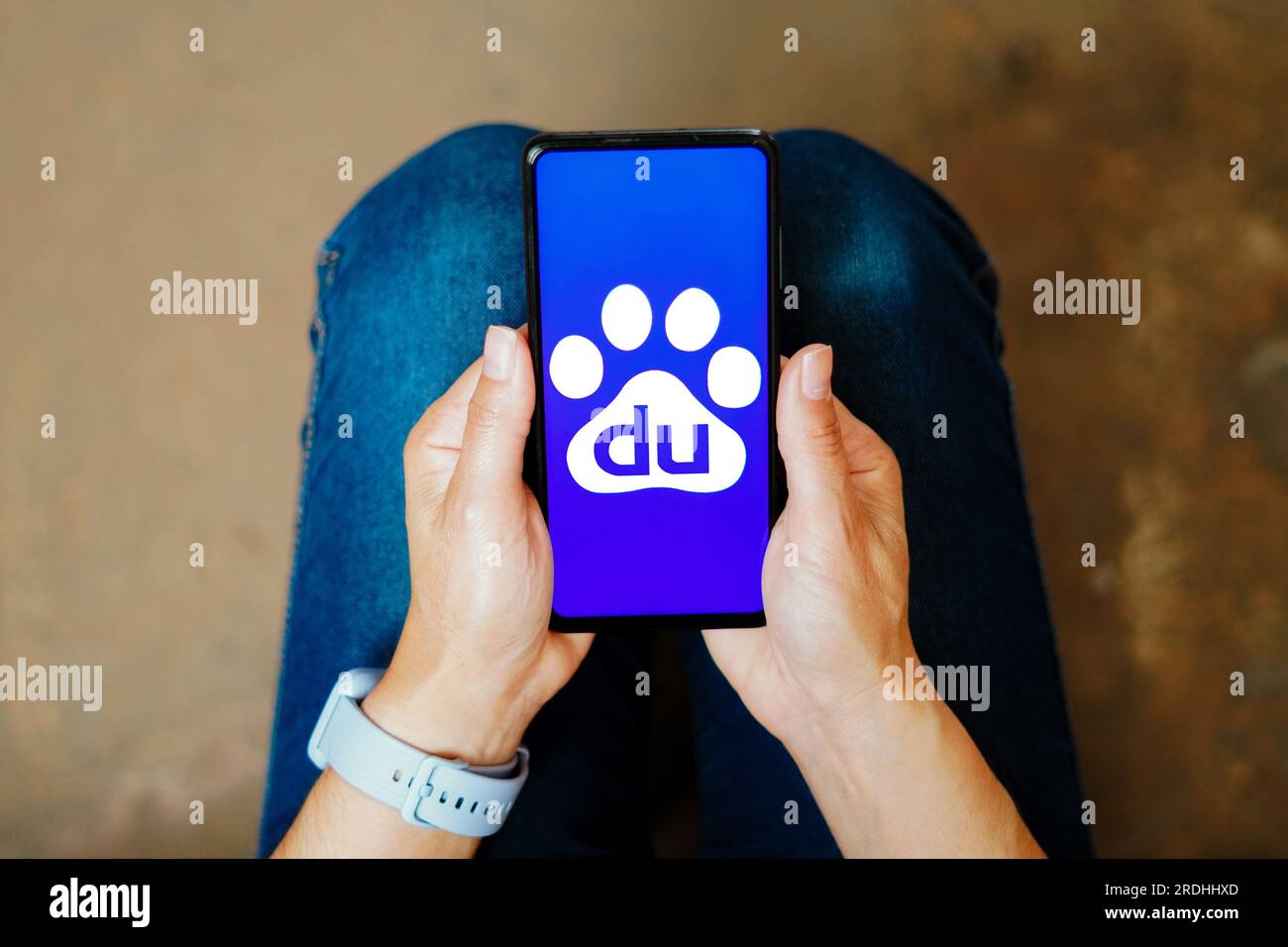 In this photo illustration, the Baidu logo seen displayed on a ...
