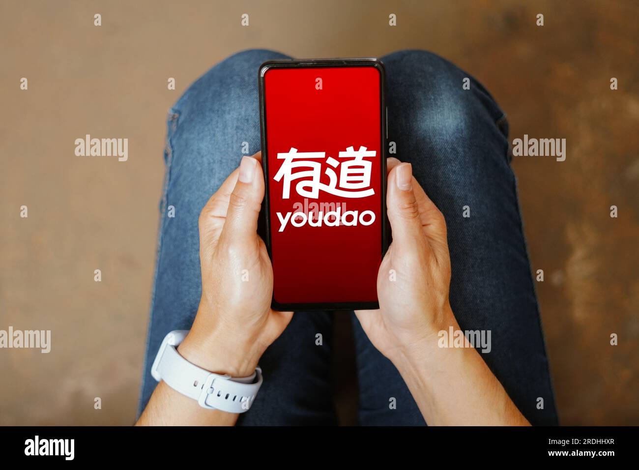 In this photo illustration, the Youdao logo seen displayed on a ...