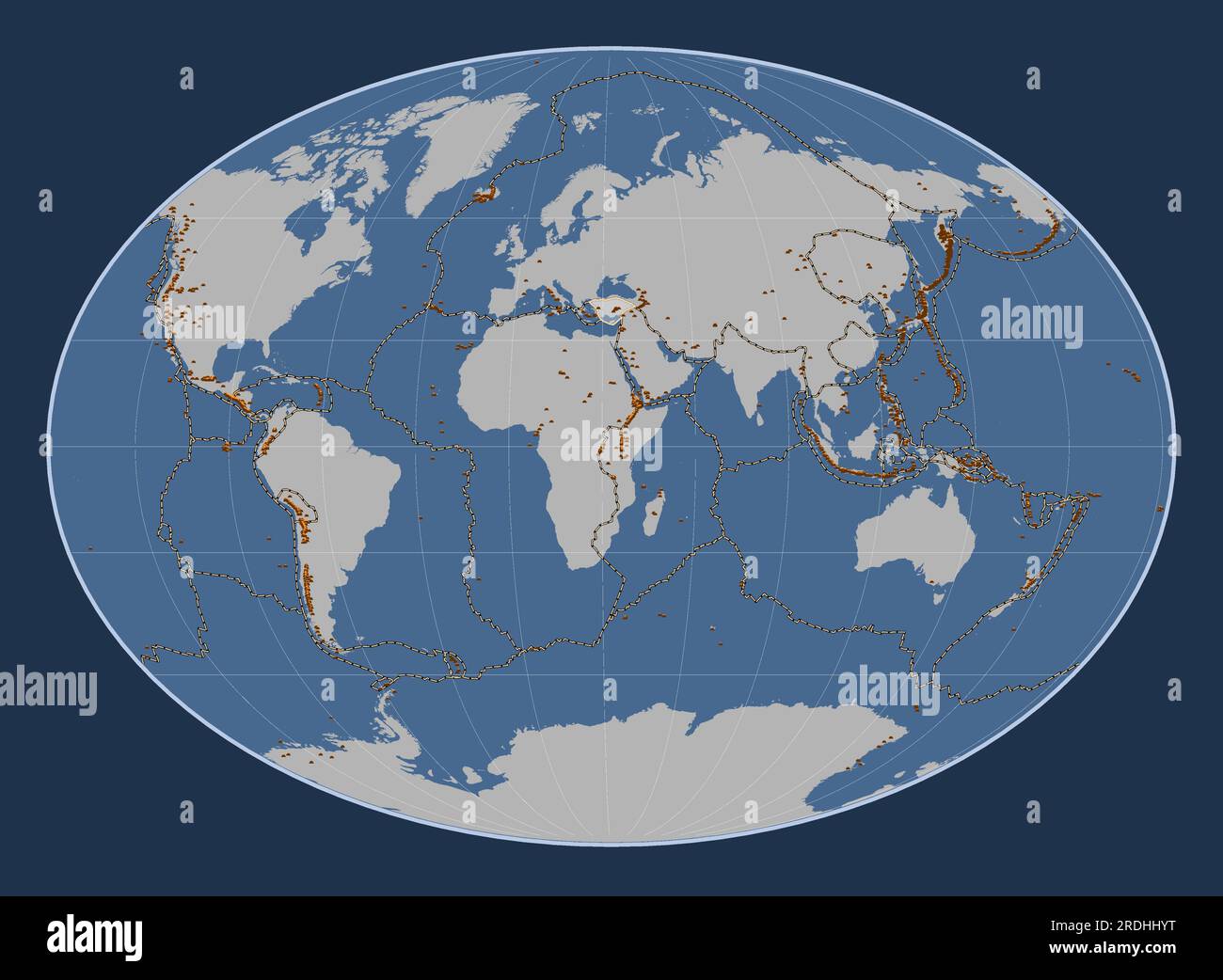Shape Of The Anatolian Tectonic Plate On The Solid Contour Map In The Fahey Projection Centered