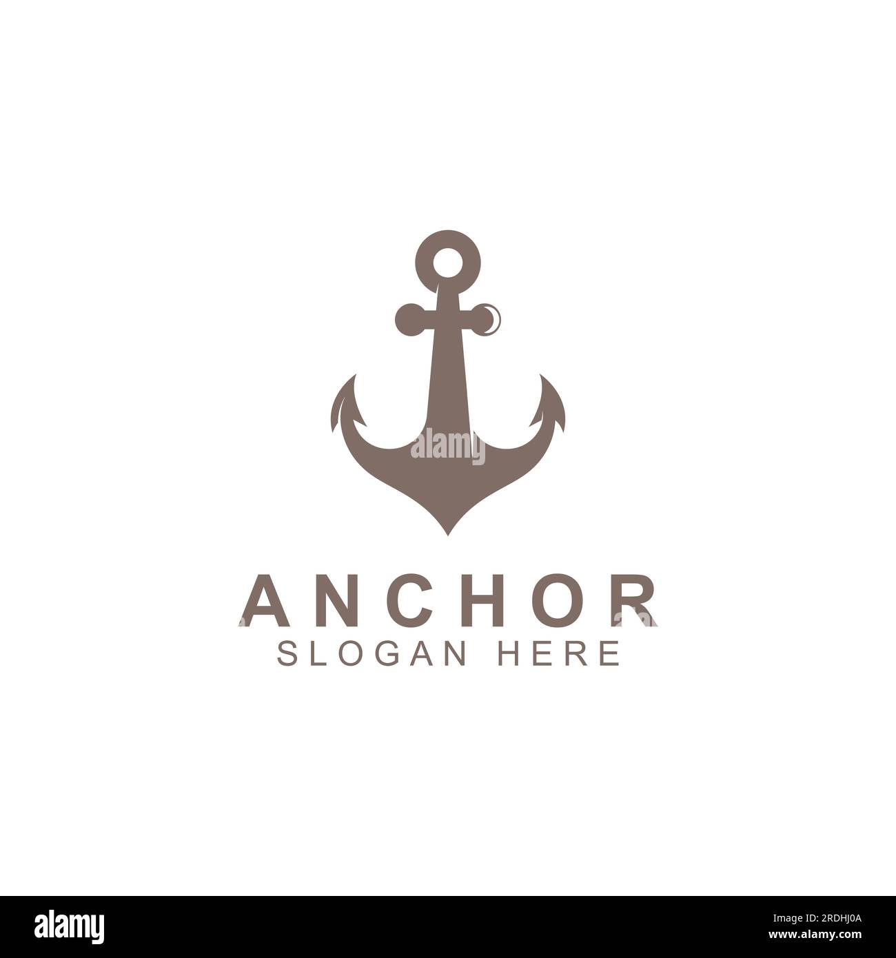 Logo and anchor symbol design vector Stock Vector Image & Art - Alamy
