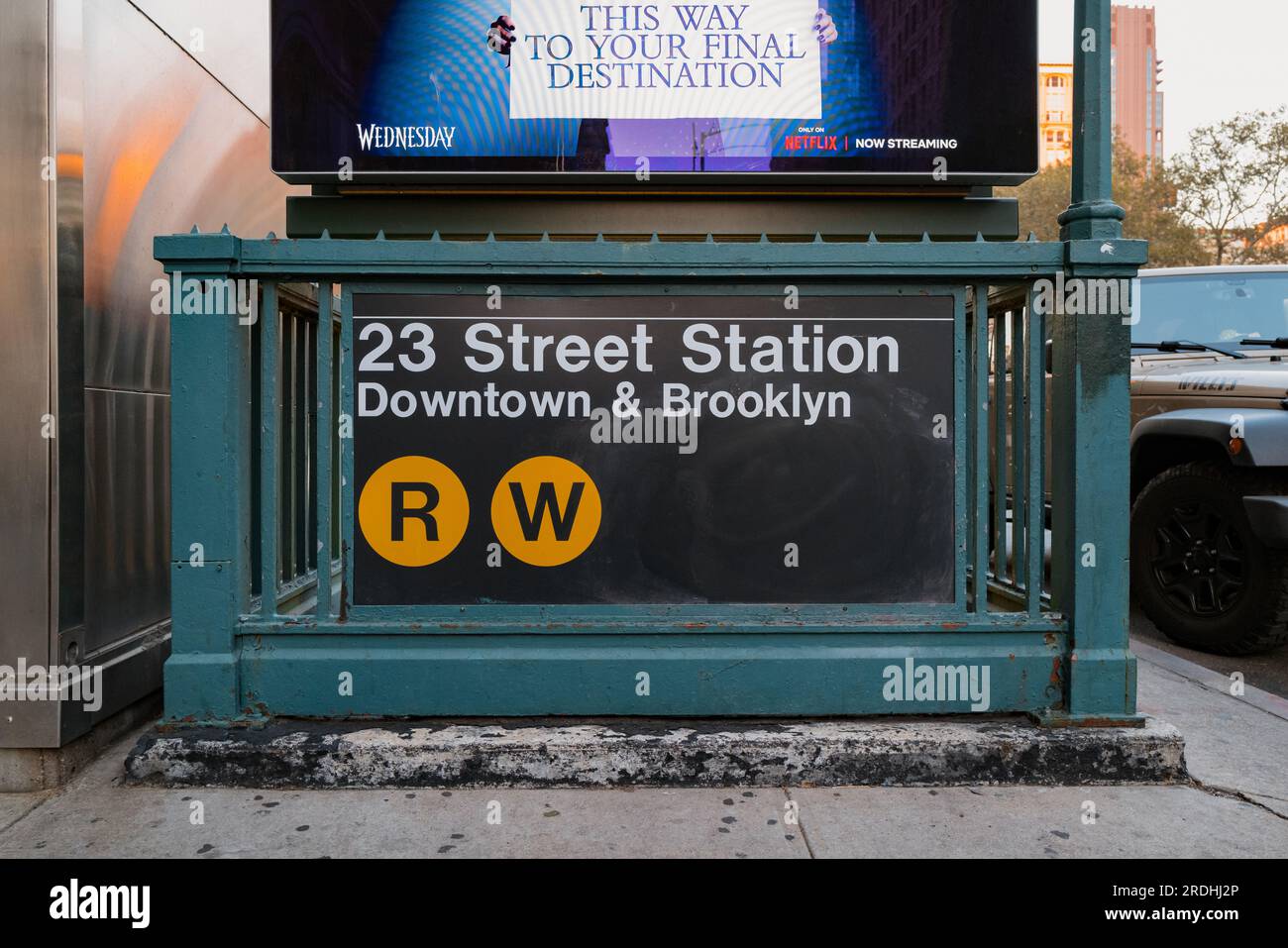 November 23, 2022 - New York, USA: Entrance to 23rd Street subway ...