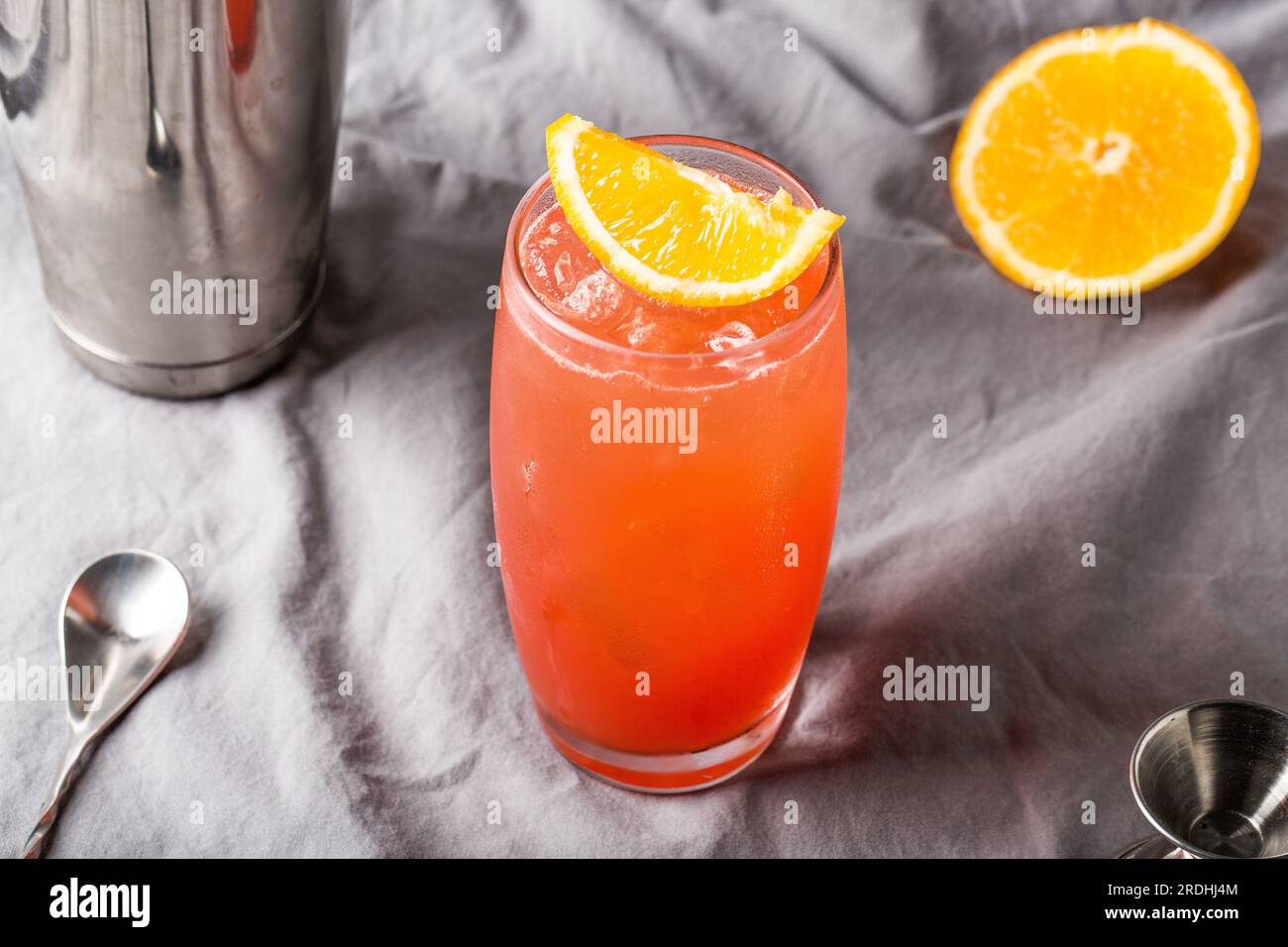 Refreshment Garibaldi Cocktail classic aperitif Italian red bitter ...