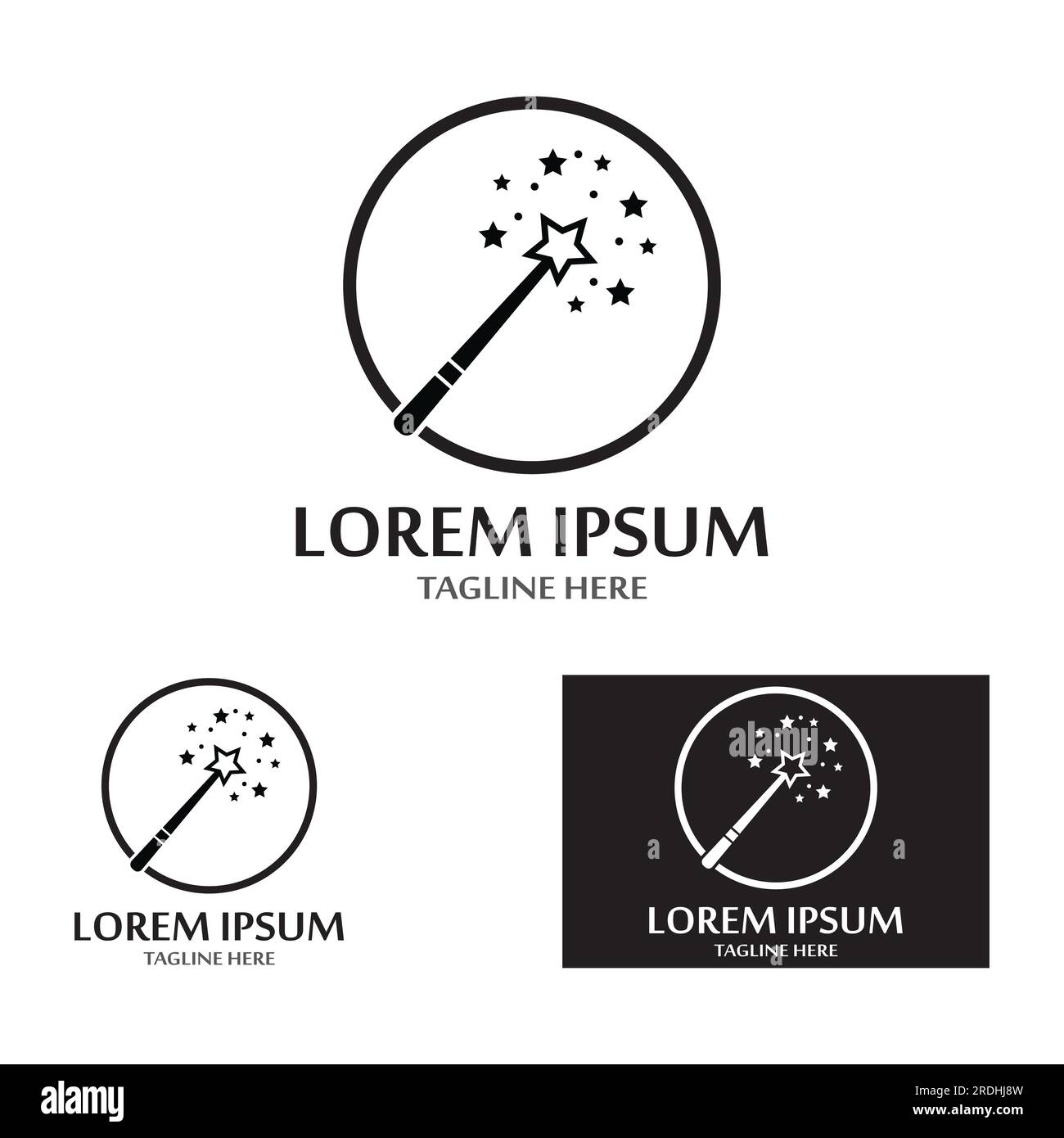 magic wand icon logo vector illustration Stock Vector Image & Art - Alamy