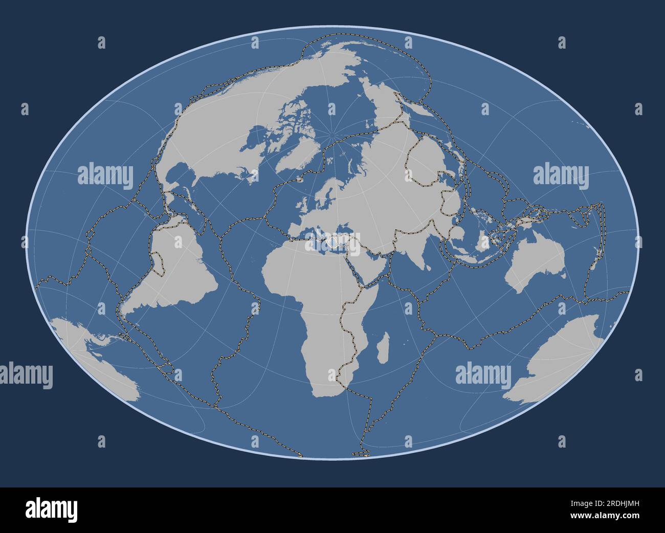 Shape of the Aegean Sea tectonic plate on the world contour map map in ...