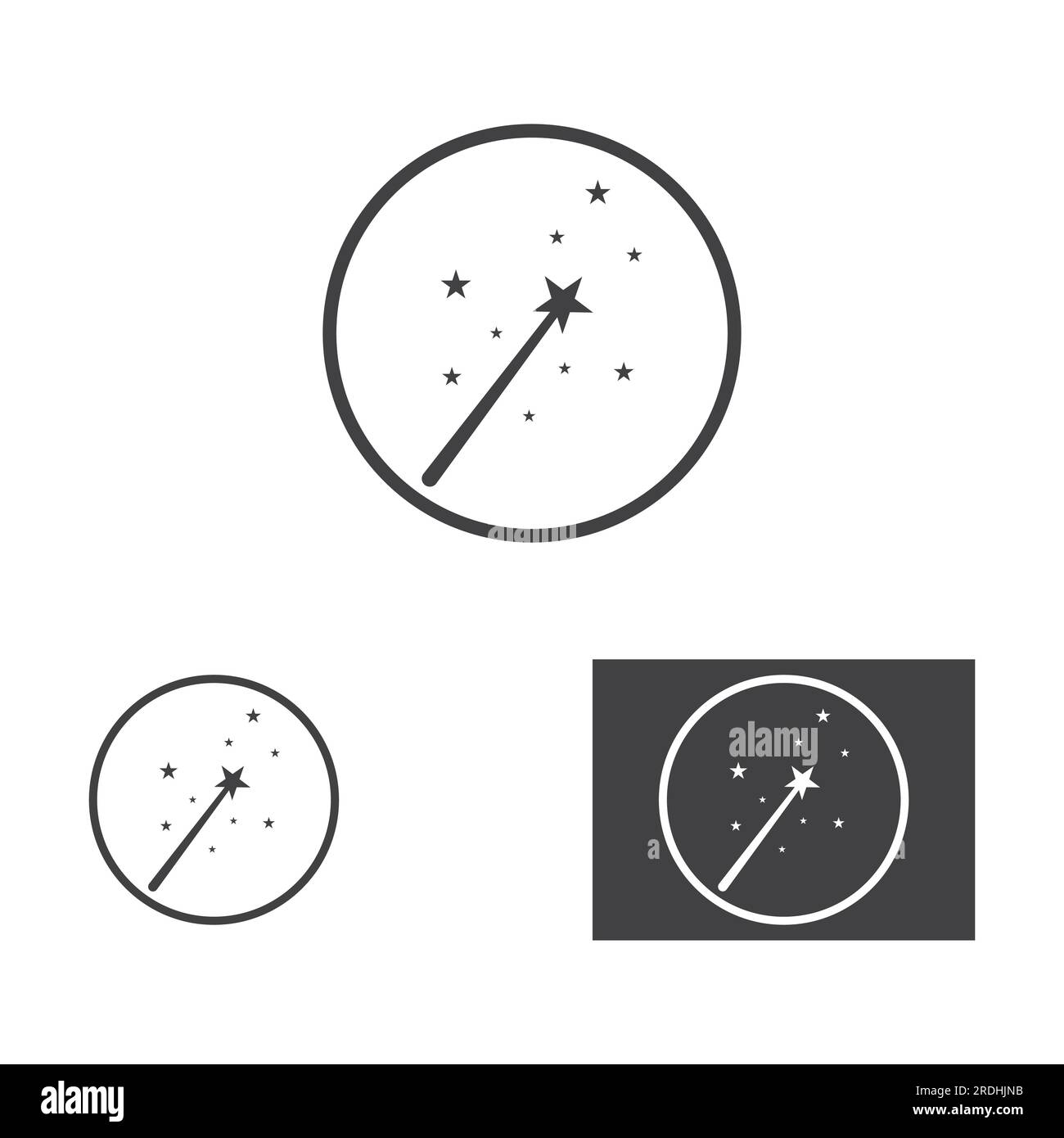 magic wand icon logo vector illustration Stock Vector Image & Art - Alamy