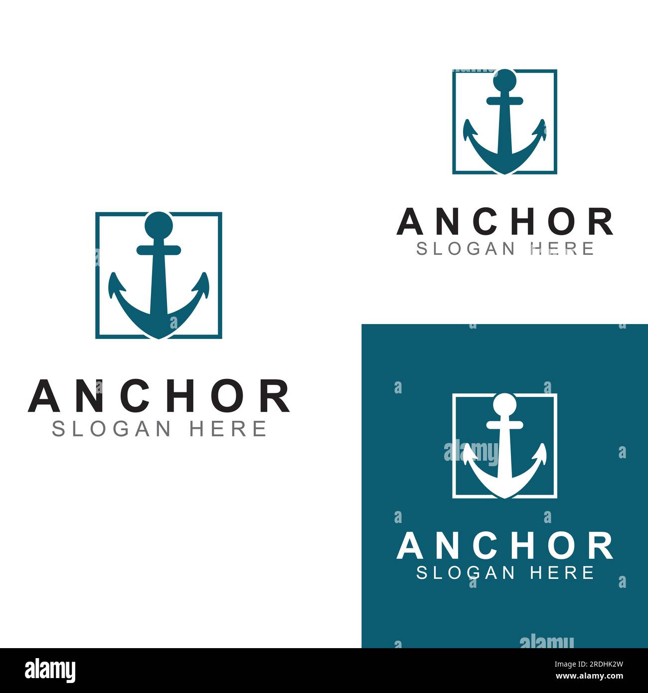 Logo and anchor symbol design vector Stock Vector Image & Art - Alamy